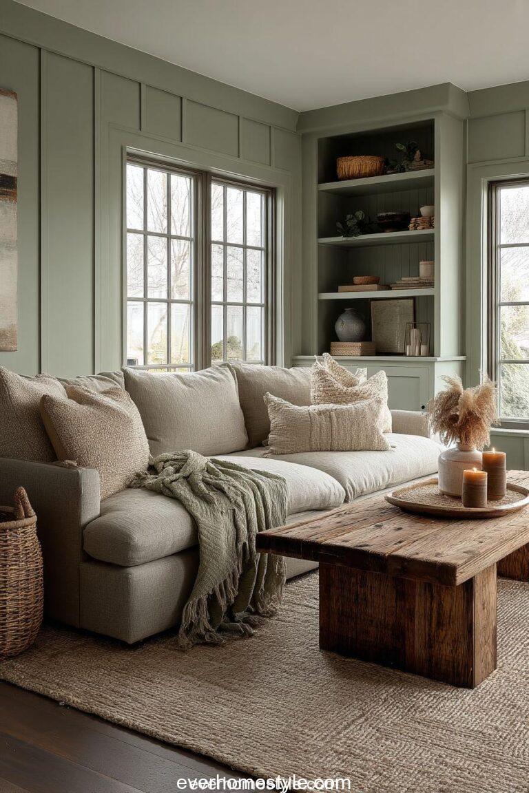 15 Timeless Sage Green Living Room Ideas for a Cozy Rustic Home ...
